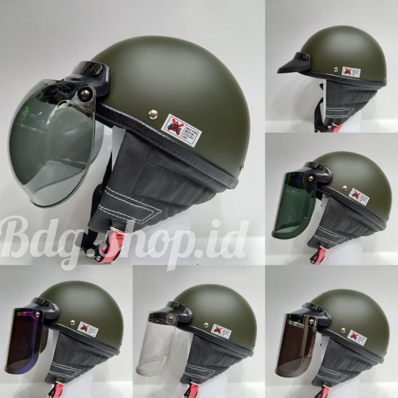 Jual helm chip/cetok jpn plus kaca datar/cembung | Shopee Indonesia