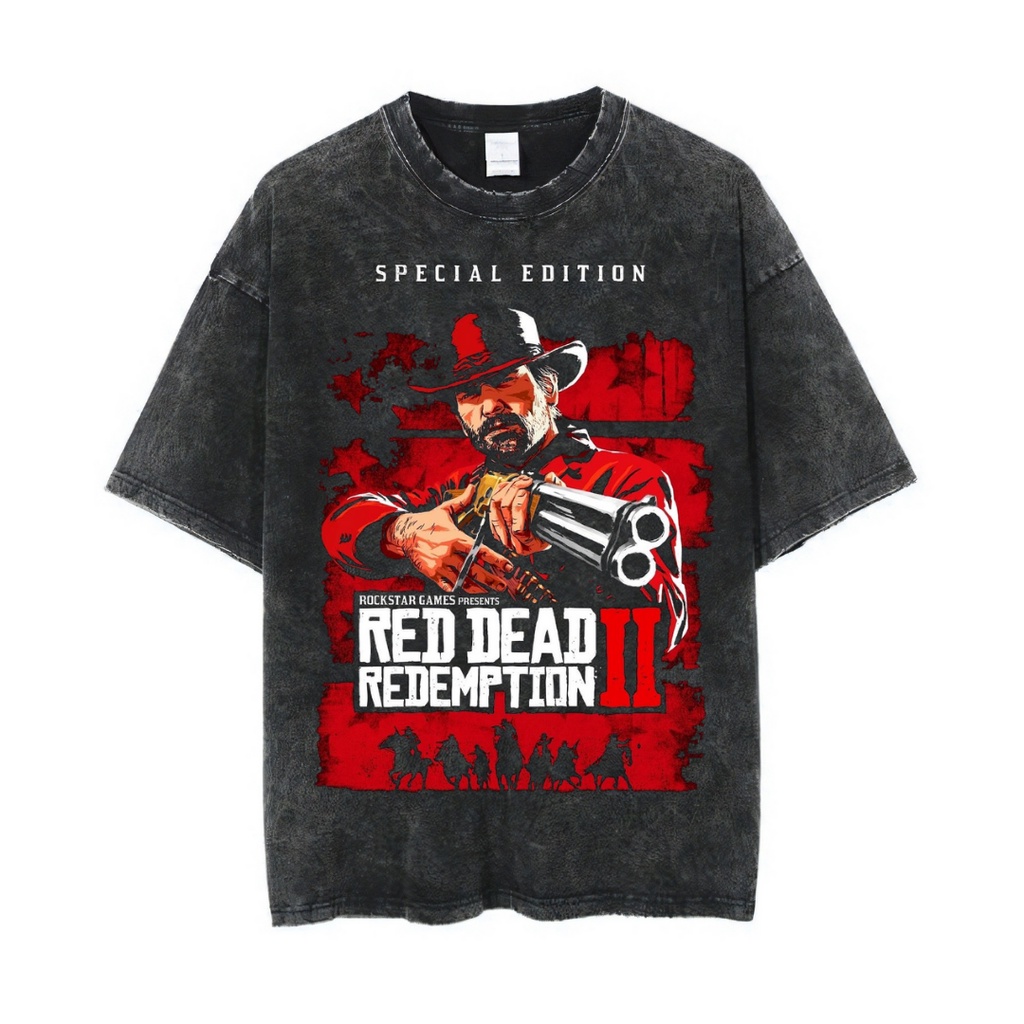 Jual Psycho Crucify "Red Dead Redemption 2" Oversized T-Shirt | Stone ...