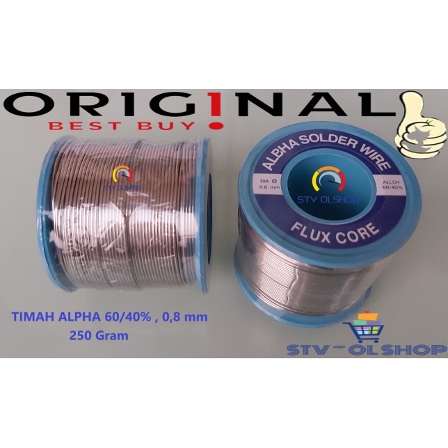Jual Timah Alpha / Timah Solder Alpha 60/40% 0,8mm 250 gram | Shopee ...