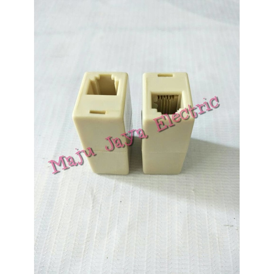 Jual Socket Sambungan Kabel Telepon Telpon RJ11 Barel Telefon RJ-11 ...