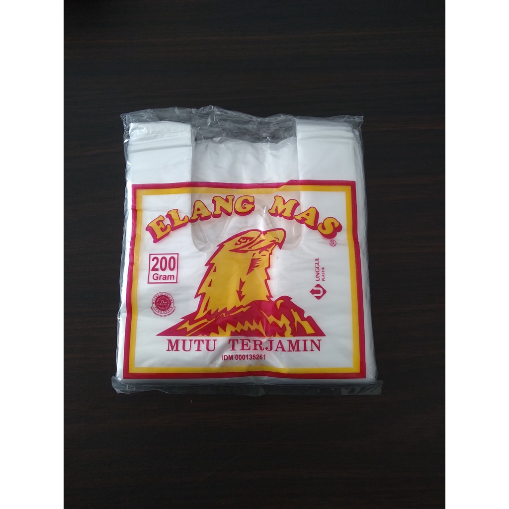 Jual Kantong Plastik / Kresek Elang Mas Bening Tipis Uk 15 & 24 Per ...
