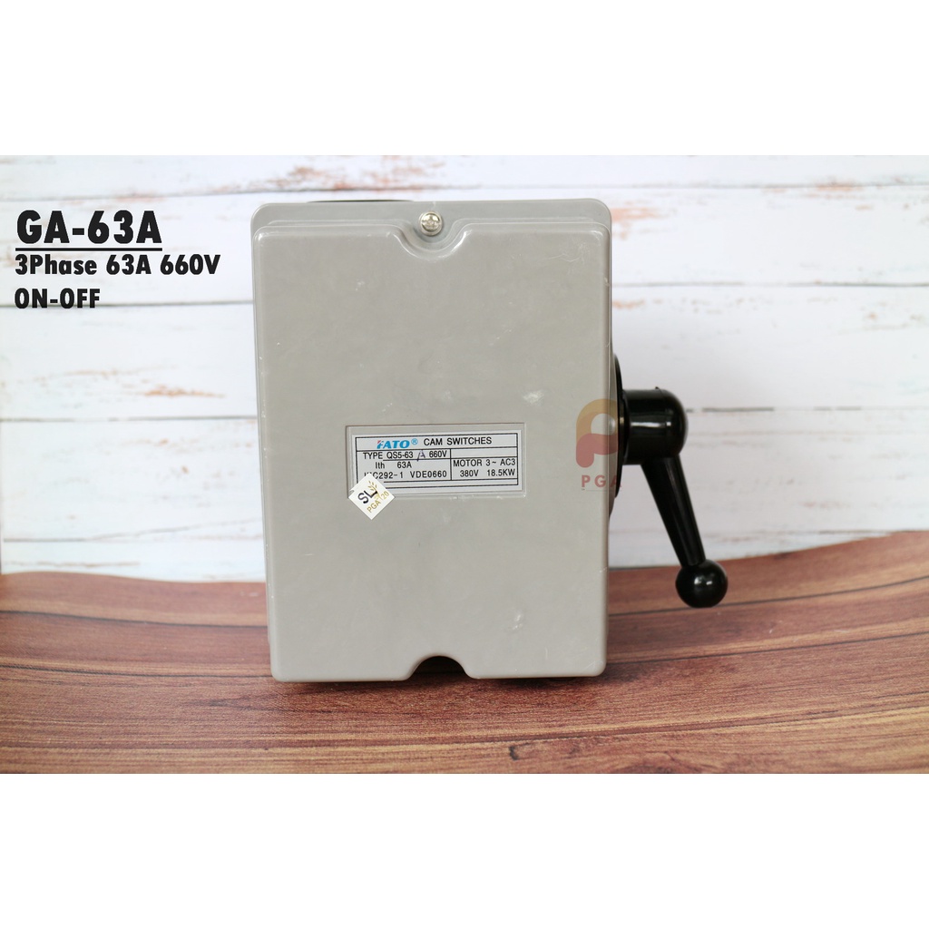 Jual GA 63A COS CHANGE OVER SWITCH / OHM SAKLAR 63A / 3 PHASE ON-OFF ...