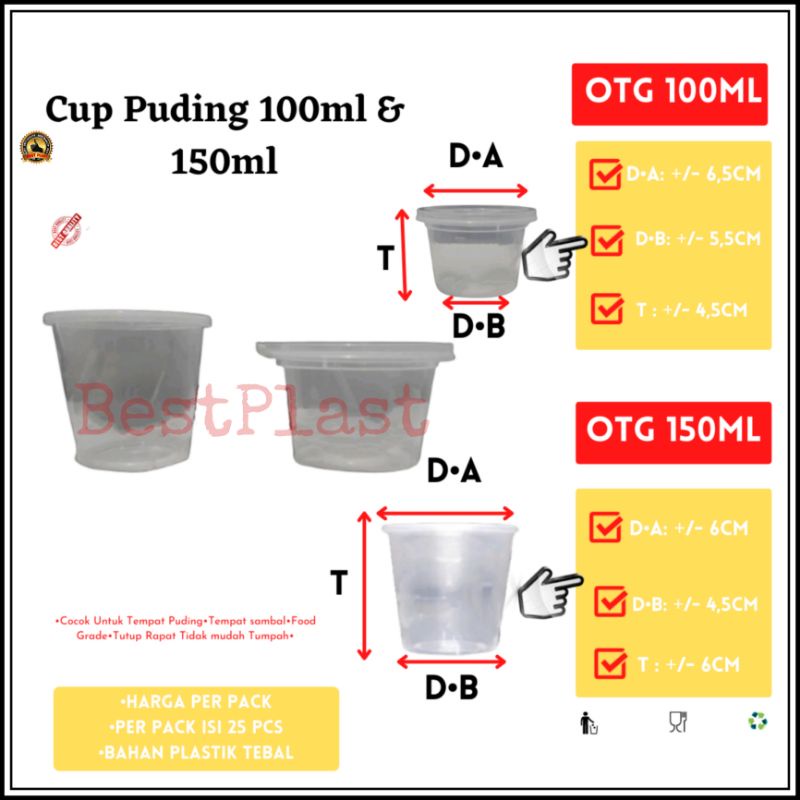 Jual cup puding/cup agar 100ml&150ml | Shopee Indonesia