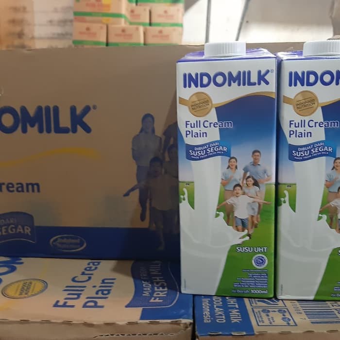 Jual Susu UHT Indomilk full cream 1 liter ( karton ) | Shopee Indonesia