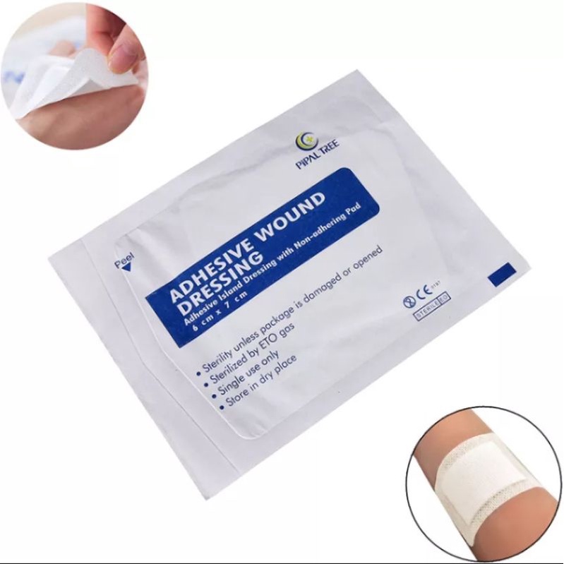 Jual adhesive wound dressing 6 cm x 7 cm perban luka mirip opsite post ...