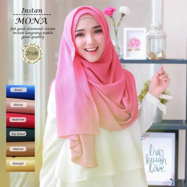 Jual Jilbab Instan Mona | Shopee Indonesia