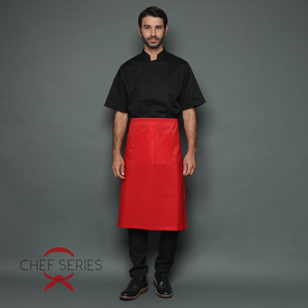 Jual Chef Series Opal Parasut Half Panjang Apron - Merah | Shopee Indonesia