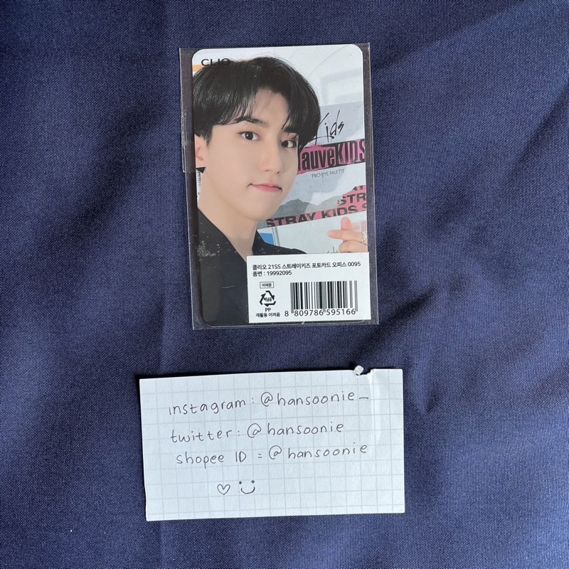 Jual Photocard Han Jisung Stray Kids pc photo card clio SEALED ...
