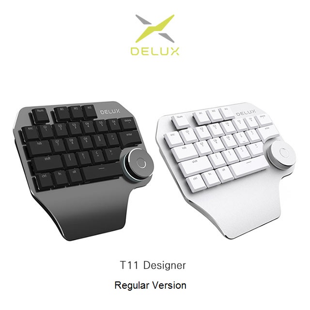 Jual DELUX T11 BASIC Designer Single Hand Keyboard Keypad with Smart ...