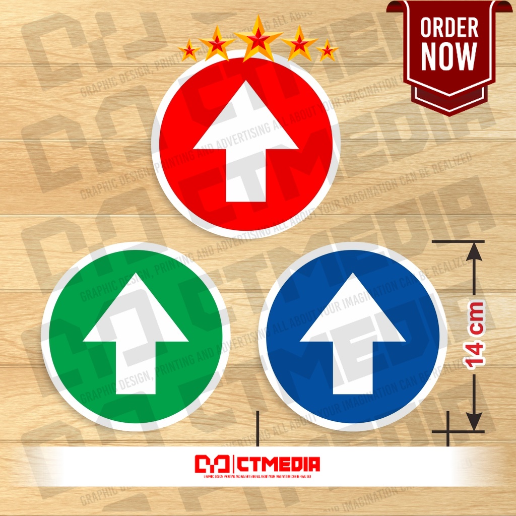 Jual Sticker Vinyl Rambu Penunjuk Arah Sign Panah Stiker Marka Arrow 14 ...
