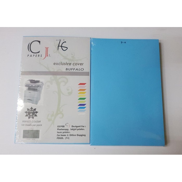 Jual COVER BUFFALO CJ BIRU BENHUR 150GR (100 lembar) | KERTAS BUFFALO ...