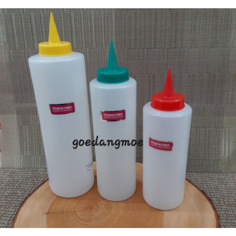 Jual BOTOL SAUS / KECAP / BOTOL MAYONES YOSHIKAWA RUNCING PLASTIK WARNA ...