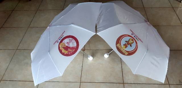 Jual (payung lipat putih polosan) Payung custom, payung lipat 3, payung ...
