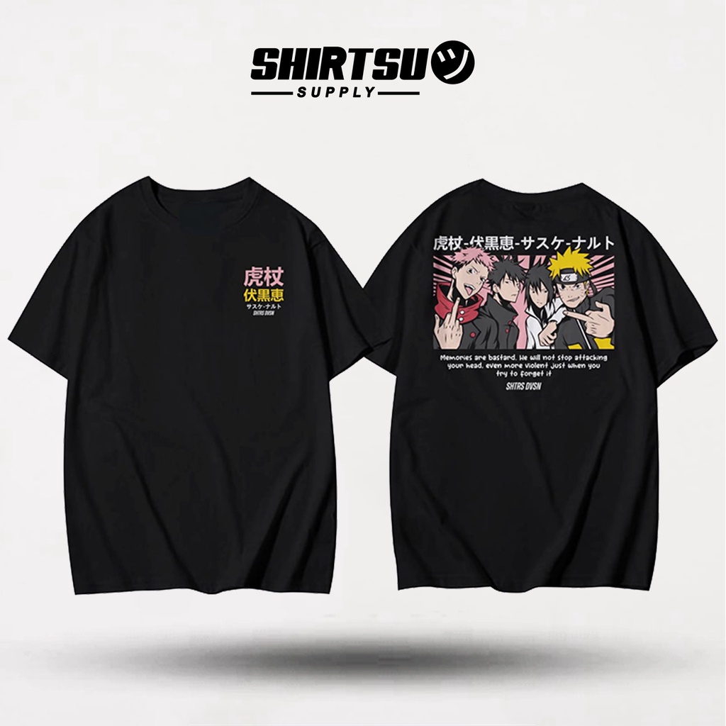 Jual Baju Kaos T Shirt Distro Oblong Pria Wibu Gambar Belakang Sablon ...