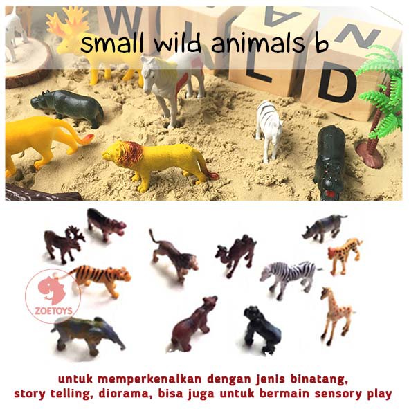 Jual Zoetoys Small Wild Animals A B C D | Aneka Mainan Hewan Kecil ...