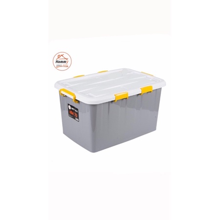 Jual UNITY BOX CONTAINER WARNA ABU-ABU 70 LITER MERK HOMMY | Shopee ...