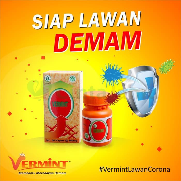 Jual Vermint 12 kapsul Obat Cacing Obat types Obat Demam ASLI MURAH ...