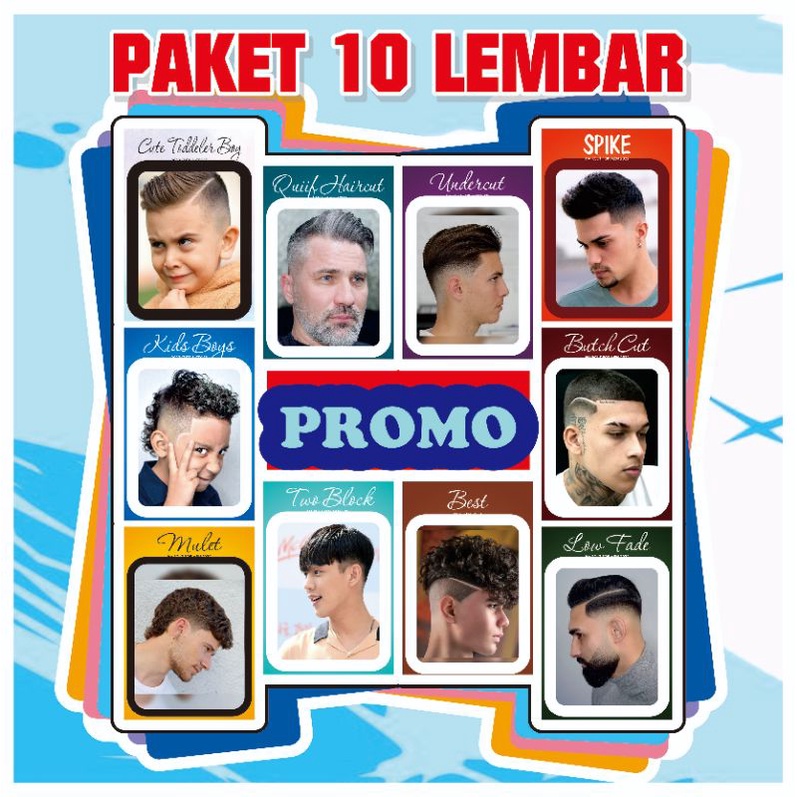 Jual POSTER BARBERSHOP MODEL TERBARU model rambut pria masakini 10 ...