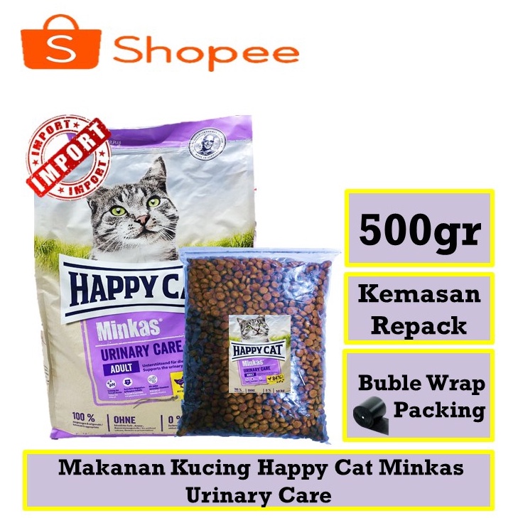 Jual Happy Cat Minkas Urinary 500 Gram Repack | Makanan Kucing Happycat ...