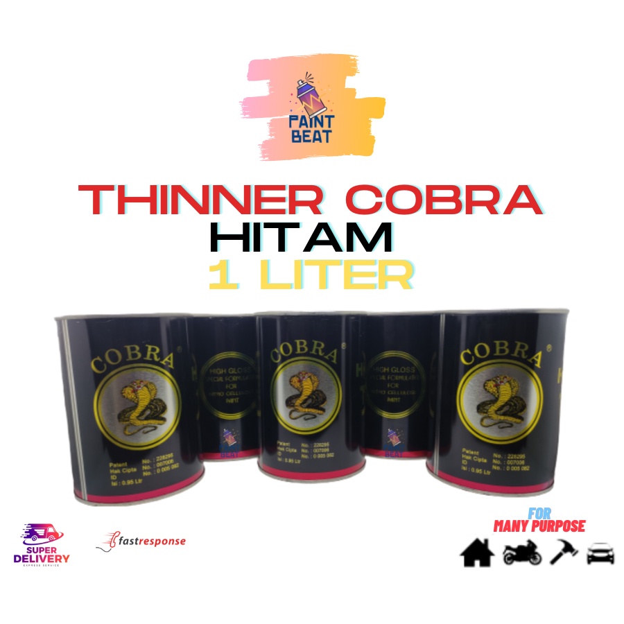 Jual THINNER COBRA HITAM 1 LITER | Shopee Indonesia