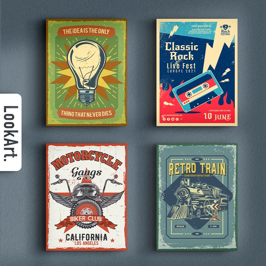Jual PAJANGAN DINDING POSTER RETRO KEREN MURAH DEKORASI KAMAR ESTHETIC ...