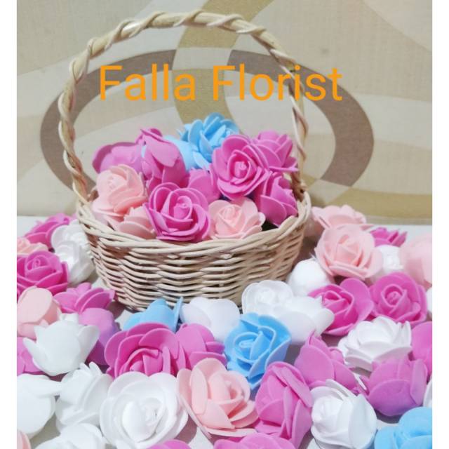 Jual Bunga mawar spon /mawar foam /busa ukuran sedang DIY untuk ...