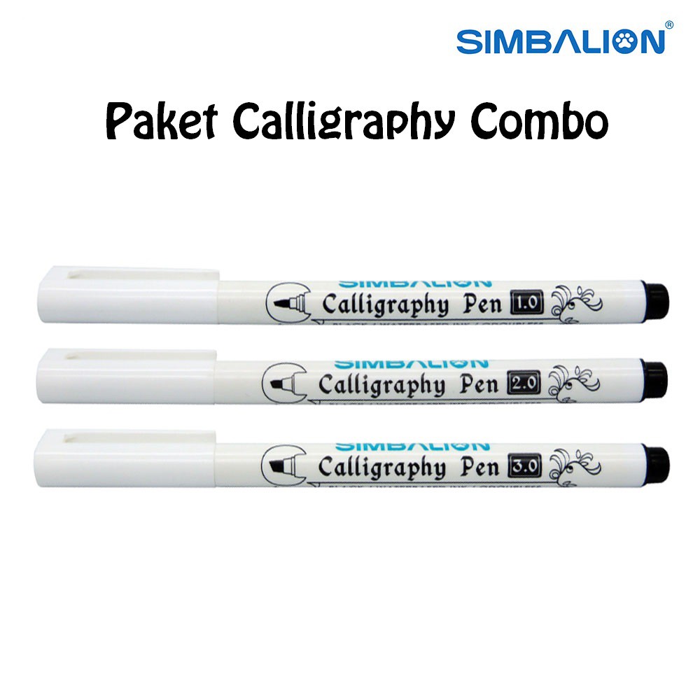 Jual Simbalion Pulpen Kaligrafi/calligraphy Set ( Isi 3 pcs) 1,2,3 ...
