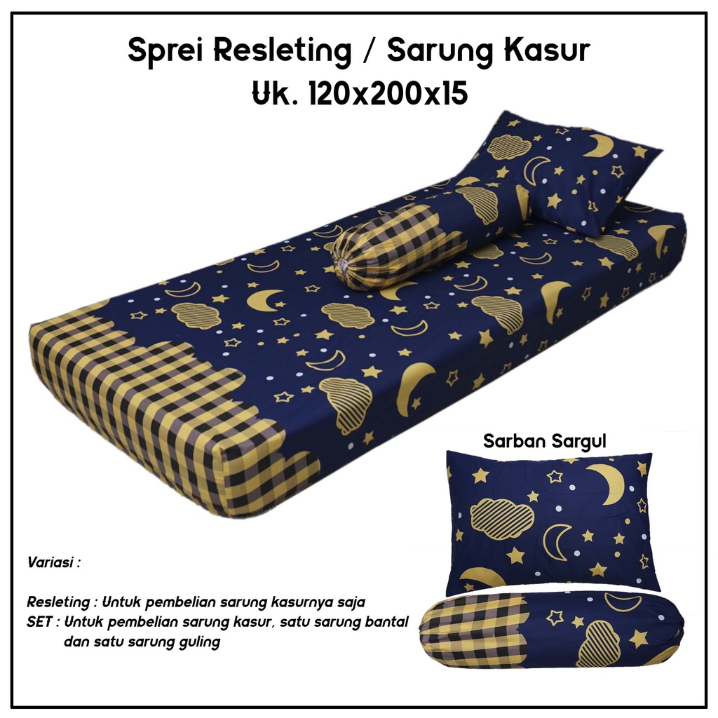 Jual Sprei Resleting Sarung Kasur Busa Spray Homemade No 3 Ukuran ...