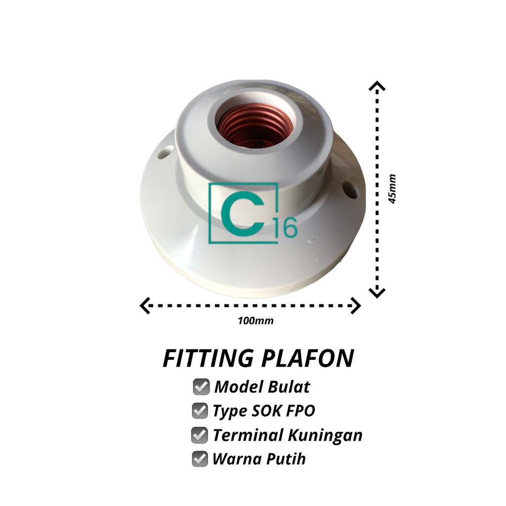 Jual Fitting Plafon Listrik Berbagai Varian Fitting Plafon Tempel ...