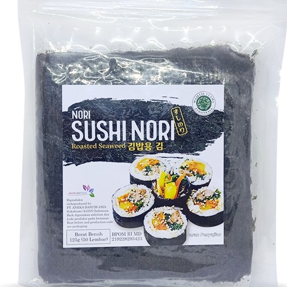 Jual Java Superfood SUSHI NORI 125gram (50lembar) Halal MUI (BUKAN ONIGIRI) | Shopee Indonesia