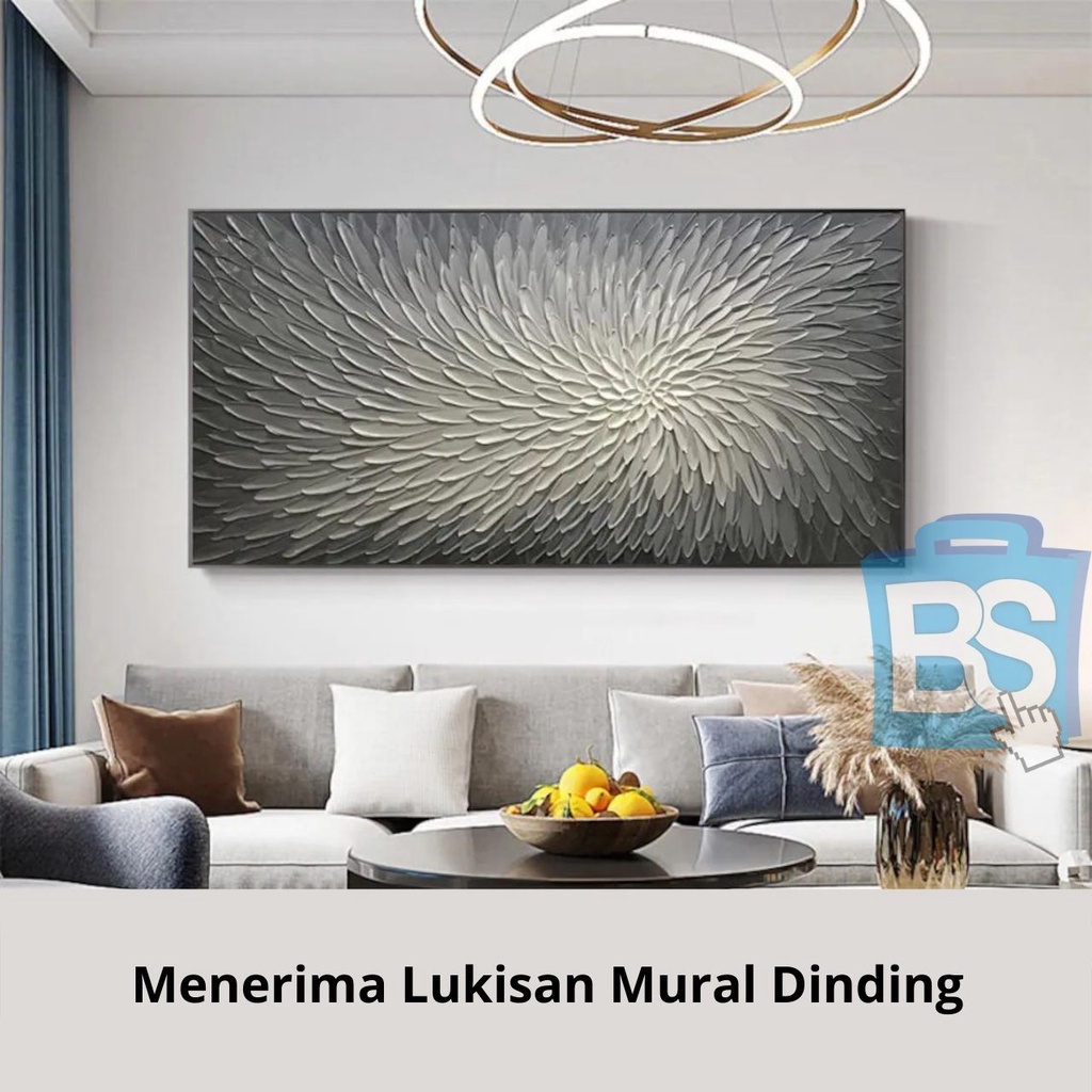 Jual Lukisan abstrak Asli Lukisan Kustom Ruang Tamu Dekorasi Karya Seni ...