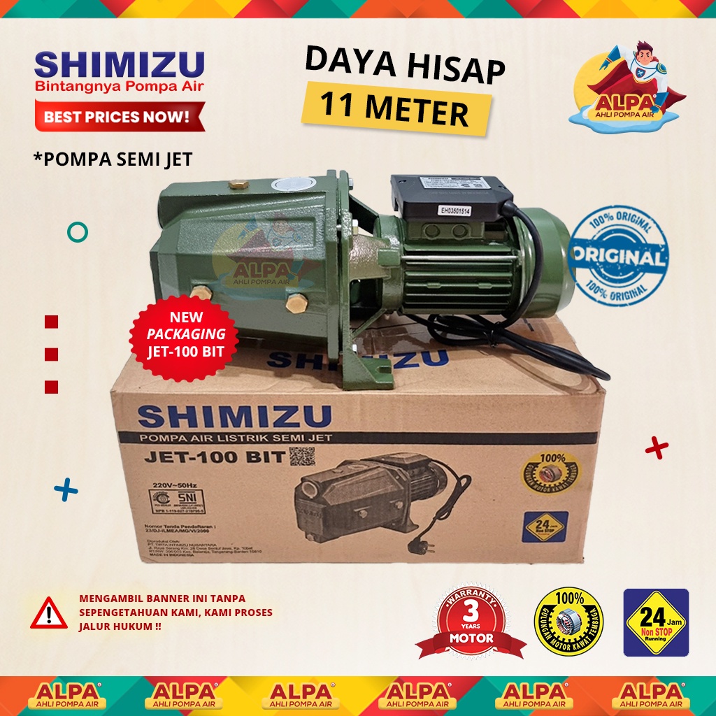 Jual Pompa Air Semi Jet Pump SHIMIZU JET-100 BIT | Shopee Indonesia
