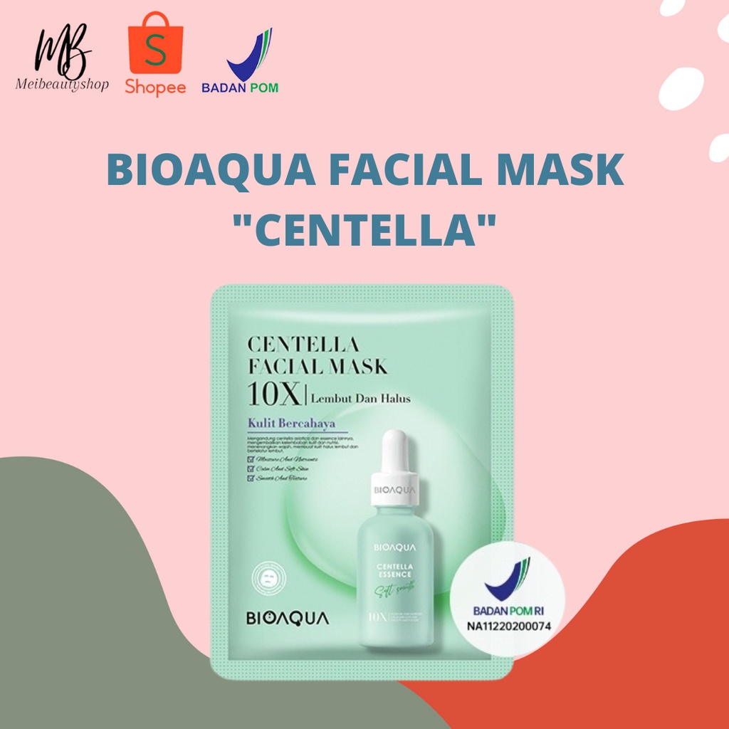 Jual BIOAQUA 10X THE EFFECT FACIAL SHEET MASK (Squalane / Collagen / VIT C / Centella) | Shopee ...