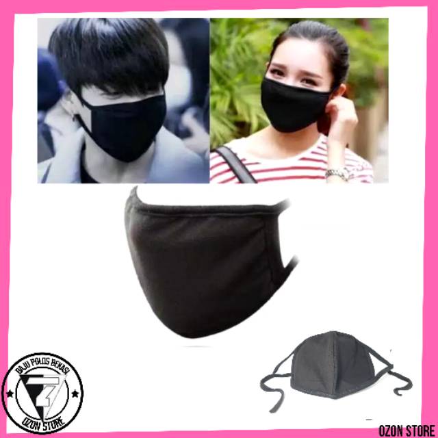 Jual Masker Kain Hitam KPOP ISI 4 Pcs | Shopee Indonesia