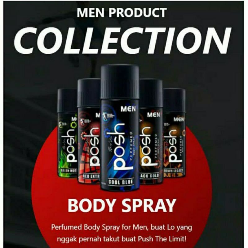 Jual parfum posh men body spray 150ml | Shopee Indonesia