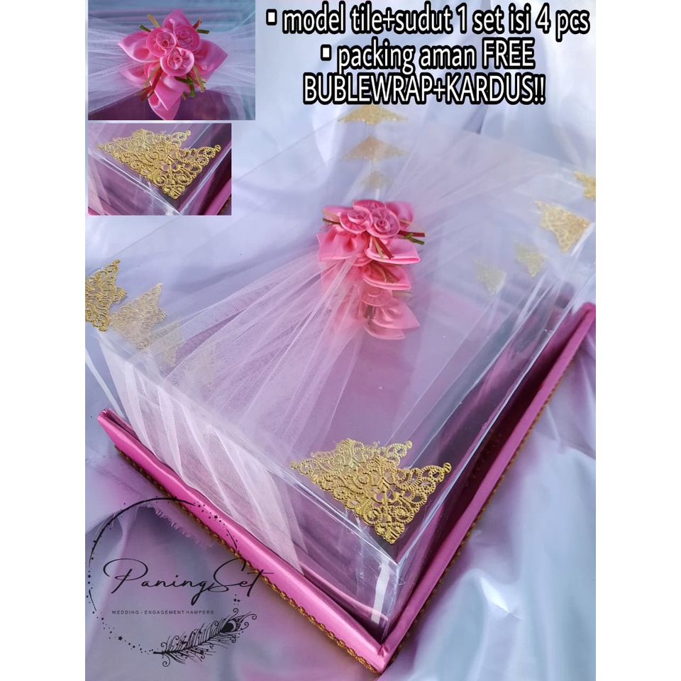 Jual Box hantaran seserahan pernikahan set lengkap isi 4 pcs / hantaran ...