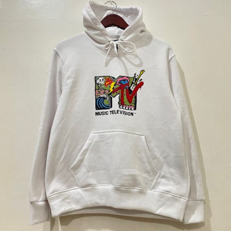 Jual Hoodie H&M MTV Music Television White Original | Shopee Indonesia