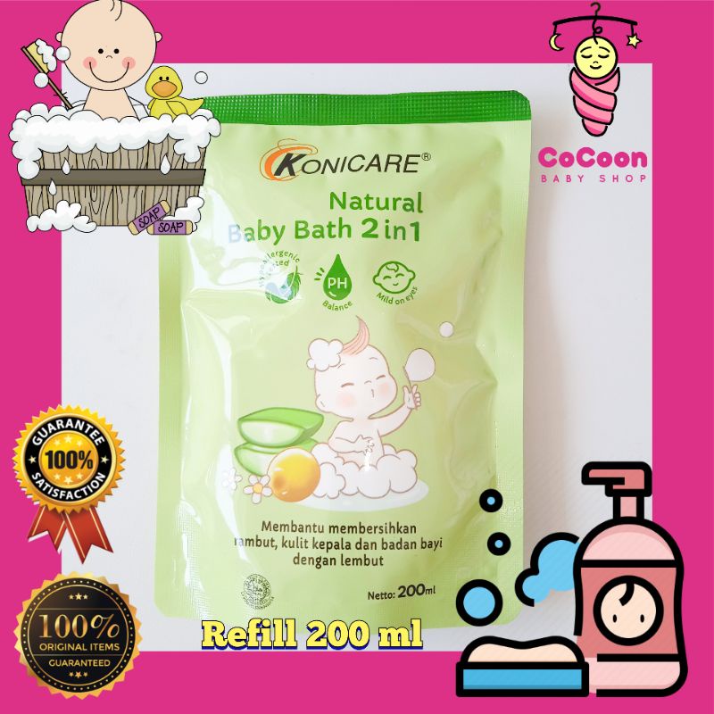 Jual Konicare 2in1 Baby Bath Refill 200ml 200 ml / Shampo dan Sabun ...