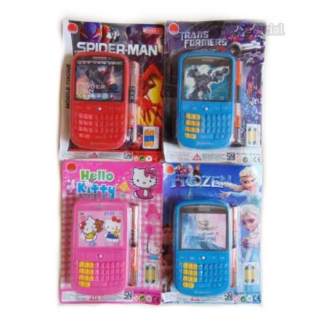Jual Mainan Handphone Hp BlackBerry Karakter Gratis Batrai | Shopee ...
