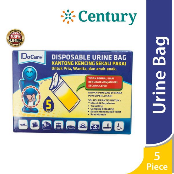 Jual Docare Disposable Urine Bag isi 5 pc / Kantong Urine / Kantong Air ...