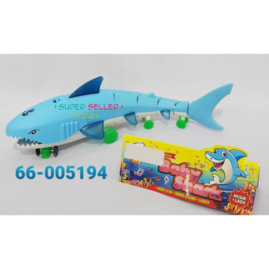 Jual Mainan Baby SHARK Ikan HIU Lampu Musik 66-005194 / Mainan Edukasi ...