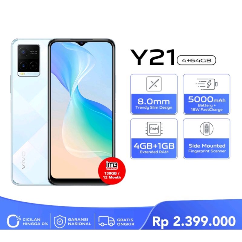 Jual VIVO Y21 RAM.4GB/64GB | Shopee Indonesia