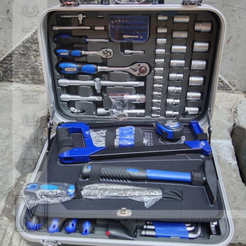 Jual Kunci lengkap tool box tool kit set / trolley box 132 pcs premium ...