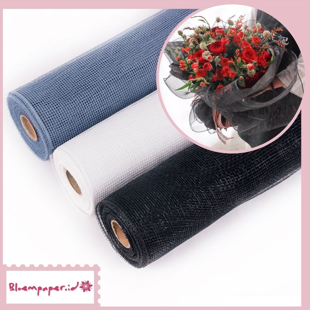 Jual Polynet Mesh Roll / 50 cm X 10 Yard/ Flower Wrap / Buket Bunga ...