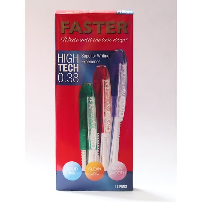 Jual Faster Ballpoint/ Pulpen 0.38 Sign Pen ,0.38mm isi 12 pcs - Black ...