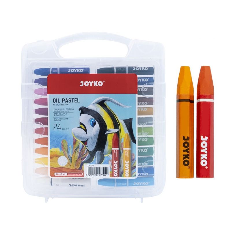 Jual Crayon Joyko 24 warna/Krayon Oil pastel Op-24S ( 1set ) | Shopee ...