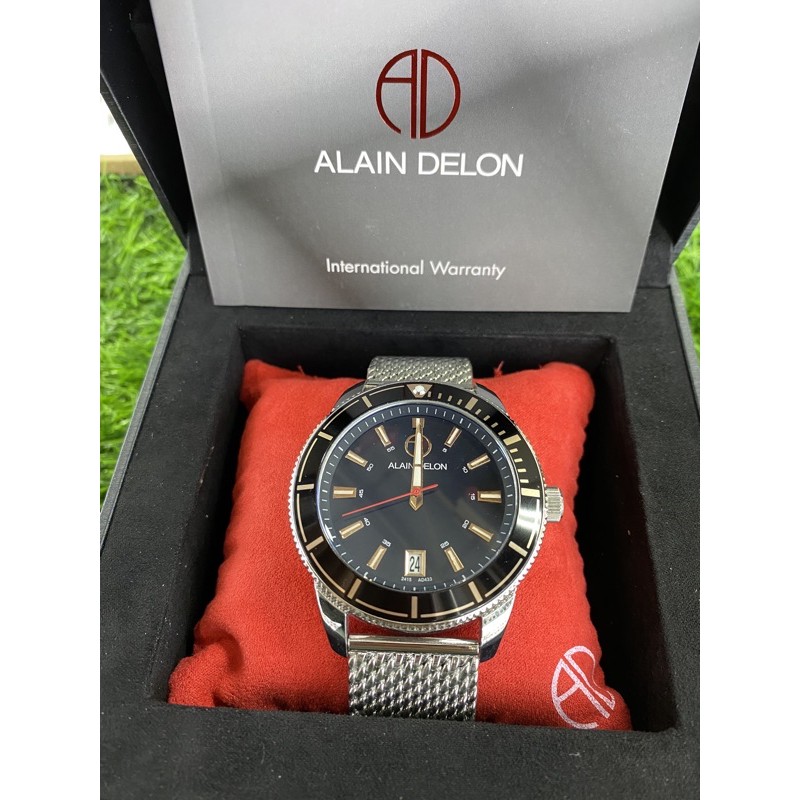 Jual alain delon ad433-1362 pria silver ring hitam | Shopee Indonesia