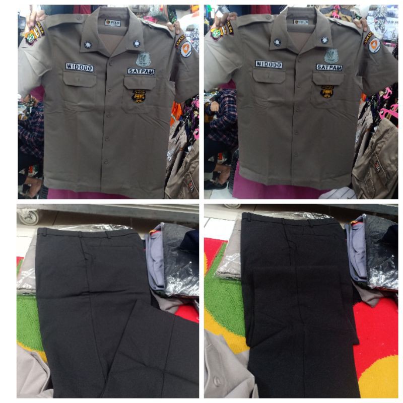 Jual baju pdh security satpam satu stel | Shopee Indonesia