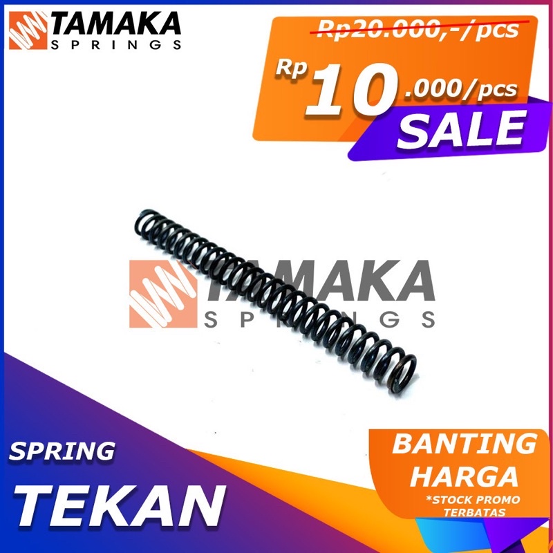 Jual Per Spring Tekan OD 10mm Kawat 1,5mm Panjang 100mm Baja | Shopee ...