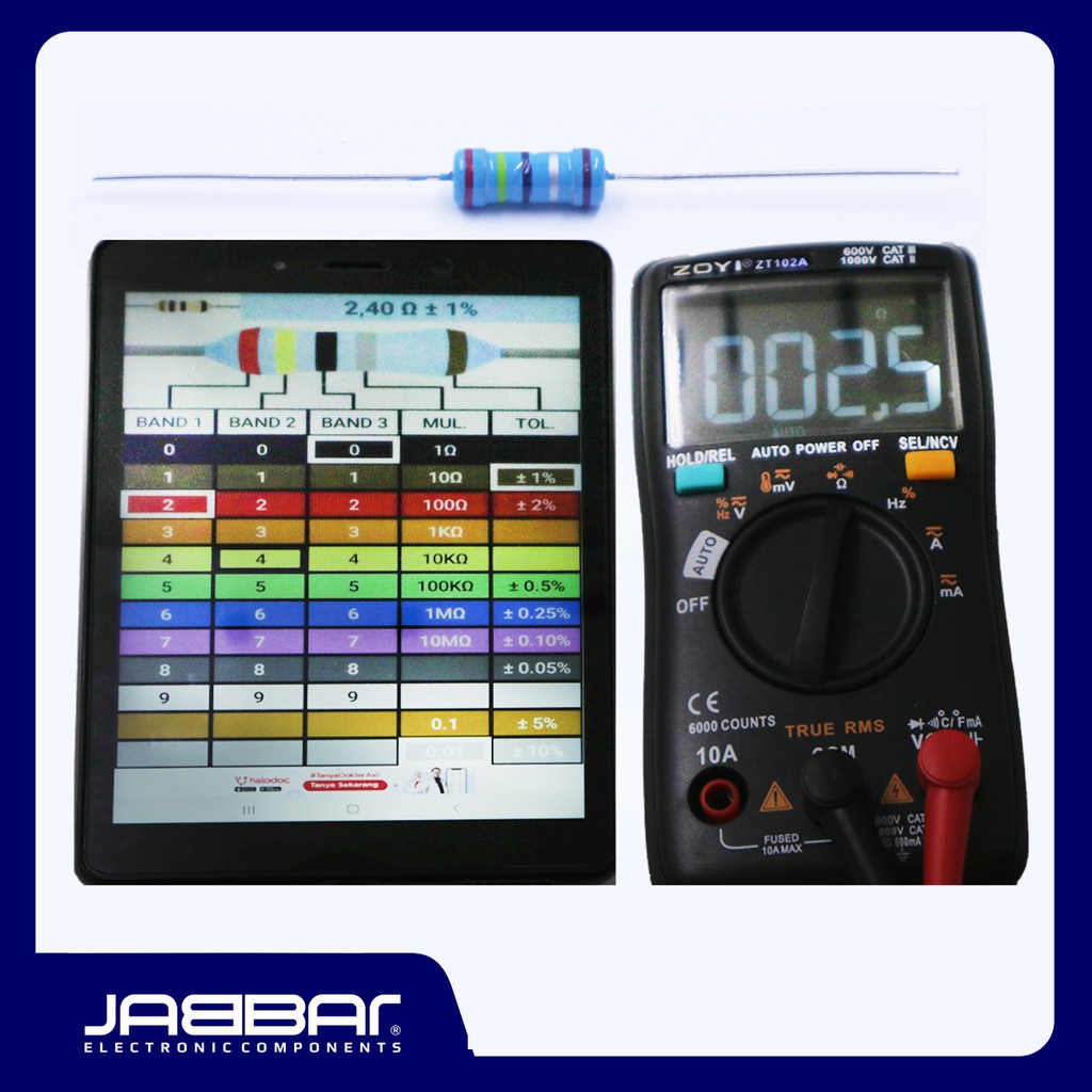 Jual RESISTOR 2R4 OHM 1W 1% DIP (2,40 OHM) - BIRU - 10PCS | Shopee ...